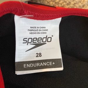 Speedo | Swim | Red And Black Speedo Endurance | Poshmark